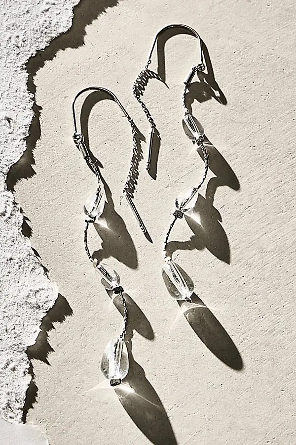 Free People Dewdrop Dangle Earrings - Clear