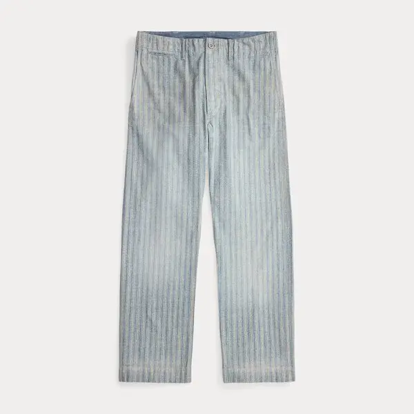 Ralph Lauren Striped Jaspé Field Pant - Navy/white