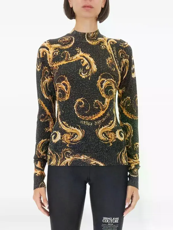 Versace Printed Sweater - Black