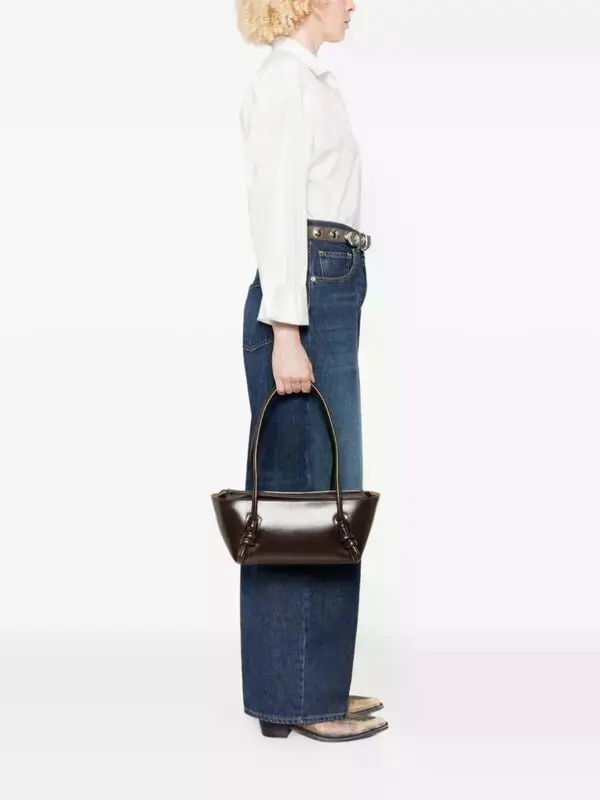 Hereu Fleca Leather Shoulder Bag - Brown