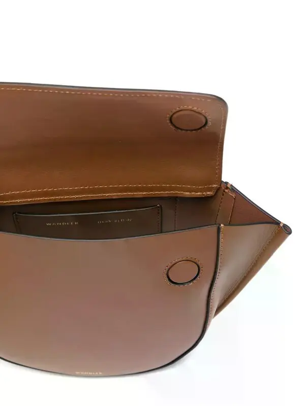 WANDLER Mini Hortensia Bamboo-handle Tote Bag - Brown