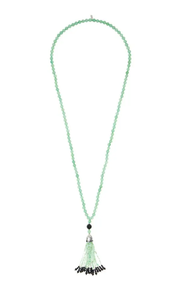 Le Sundial Exclusive La Isla Sautoir Chrysoprase Onyx Enamel Necklace - Green