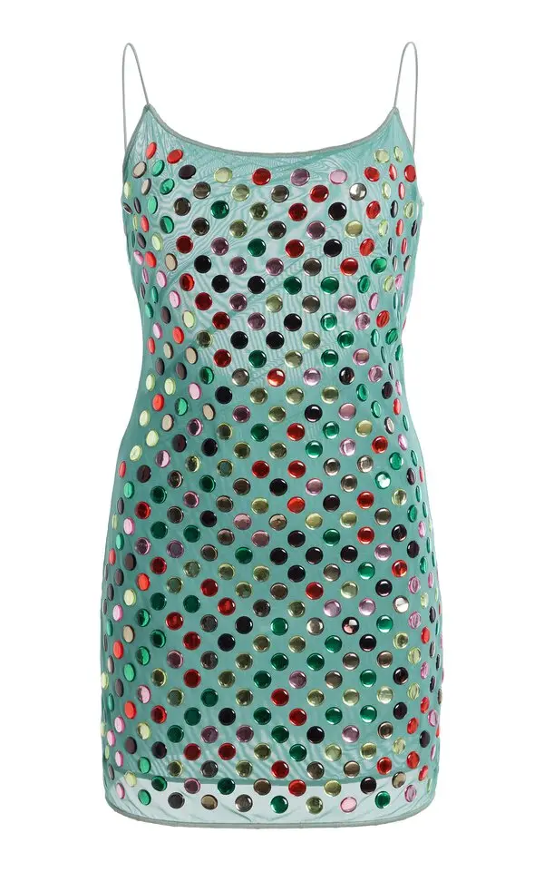 Oseree Bubble Mini Dress - Blue