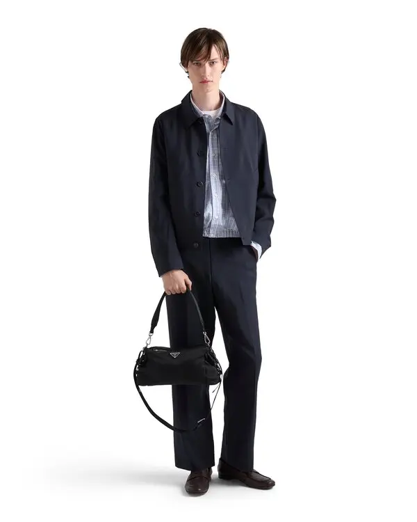 Prada Re-nylon And Leather Bag - Black