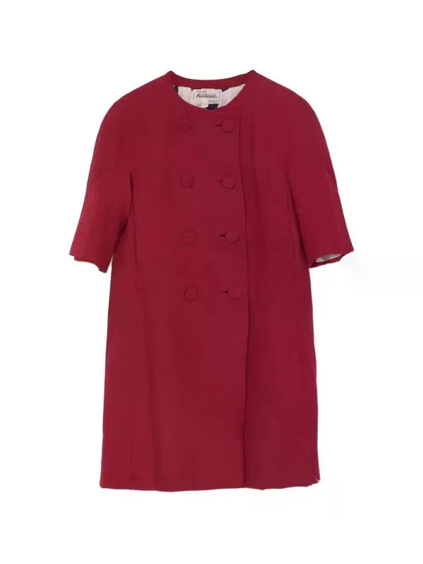 SORELLE FONTANA Double-breasted Coat - Red