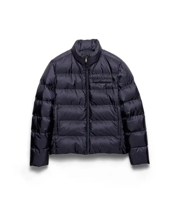 Prada Medium-weight Re-nylon Down Jacket - Blue