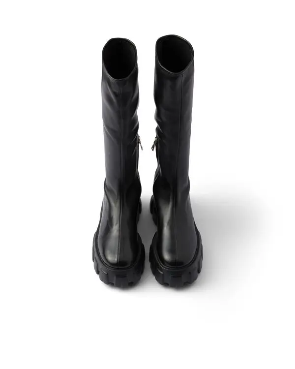 Prada Monolith Stretch Nappa Leather Boots