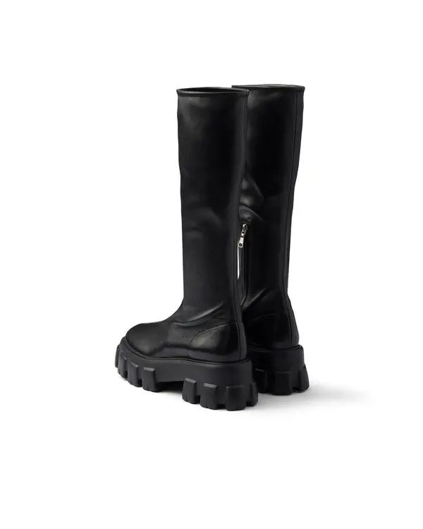 Prada Monolith Stretch Nappa Leather Boots