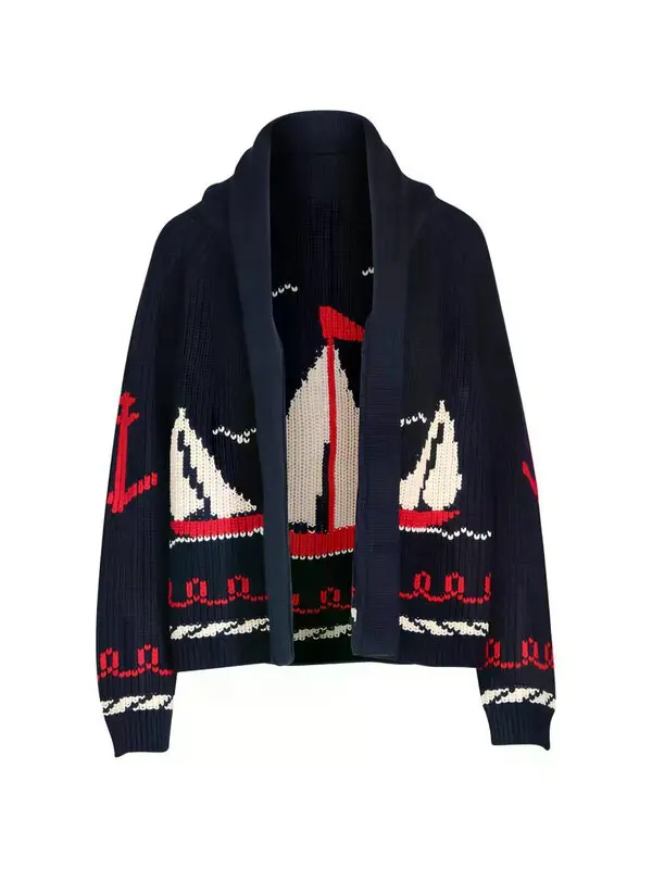 The Great. Long-sleeved Cardigan - Blue