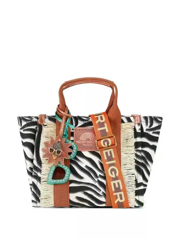 Kurt Geiger Zebra-pattern Tote Bag - White
