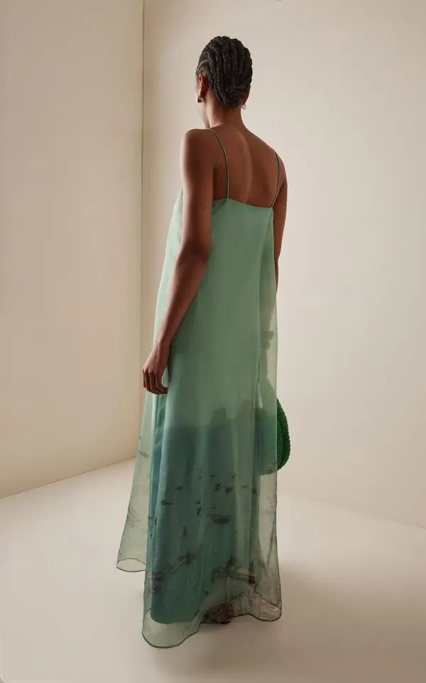 staud blue organza dress Staud, Calluna organza gown, Women, Blue, XS, Dresses, Materialmix