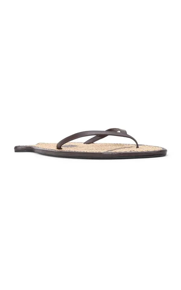 Staud Fish Flop Leather Flip Flops