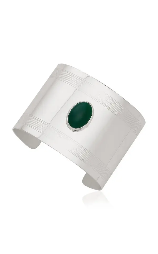 Le Sundial Exclusive La Isla Agate Silver-plated Bangle