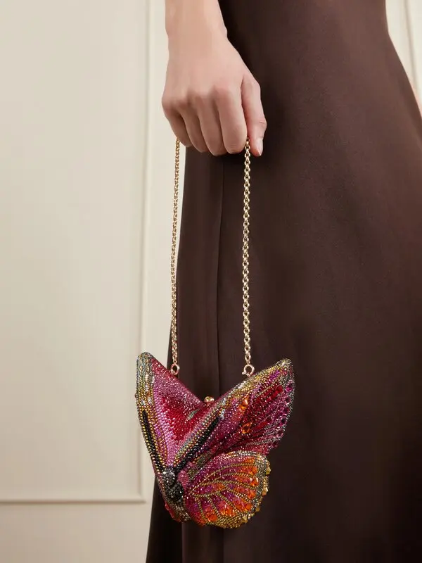 Judith Leiber Butterfly Fireclipper Crystal-embellished Clutch - Multi