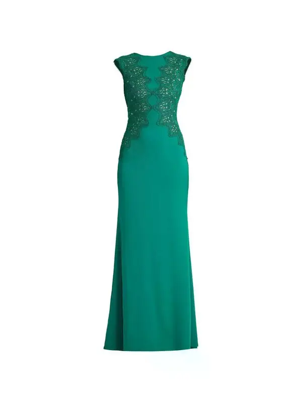 Tadashi Shoji Lace-detailed Maxi Dress - Green