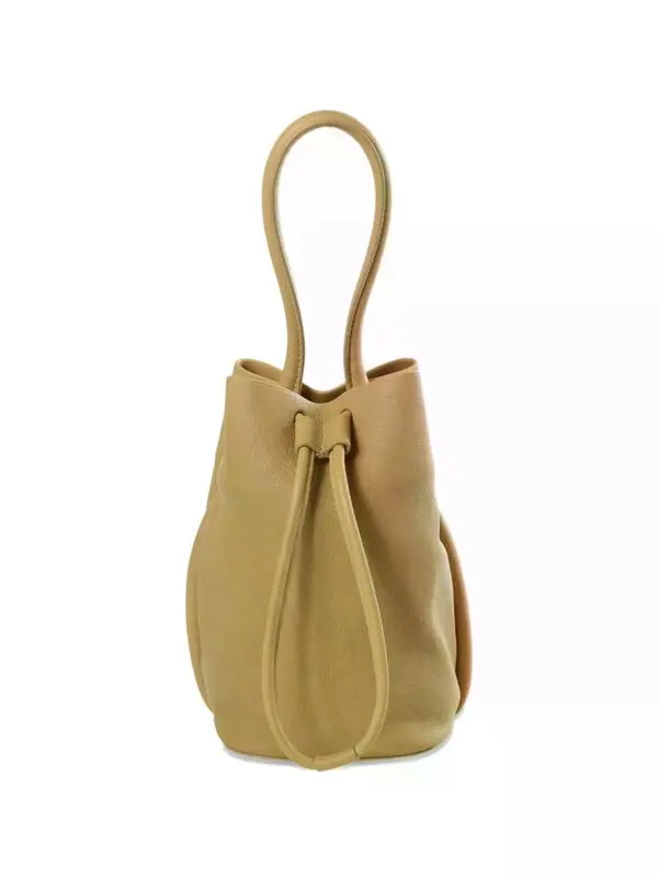 UMA WANG Small Drawstring-fastening Bucket Bag - Neutrals