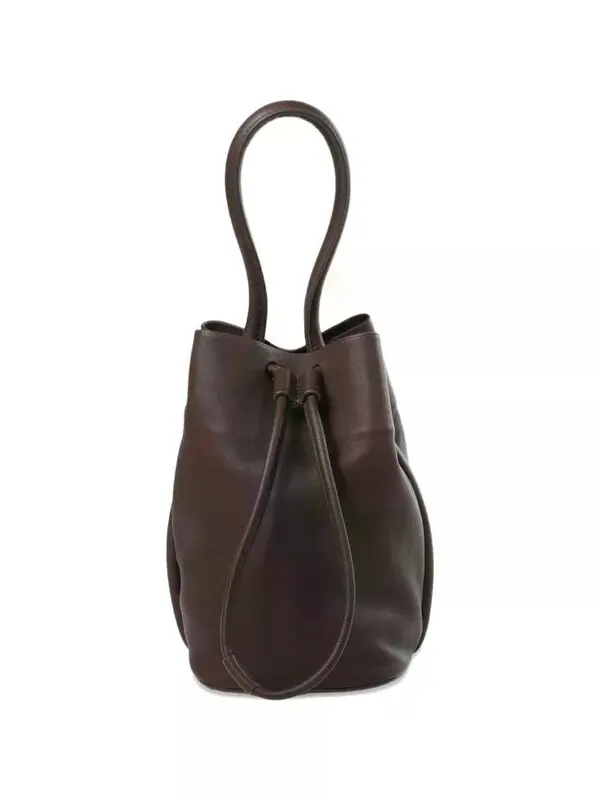 UMA WANG Small Drawstring-fastening Bucket Bag - Brown