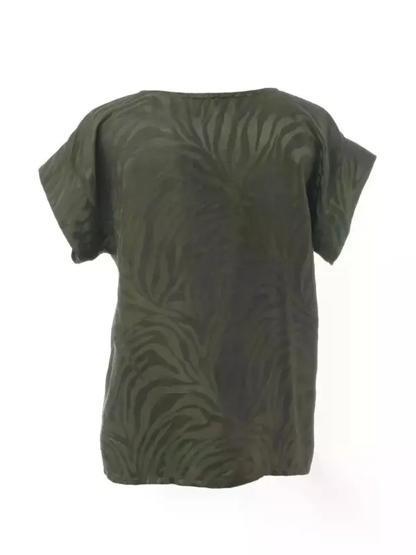 Saint Laurent Zebra-pattern Jacquard T-shirt