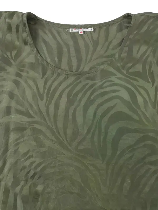 Saint Laurent Zebra-pattern Jacquard T-shirt
