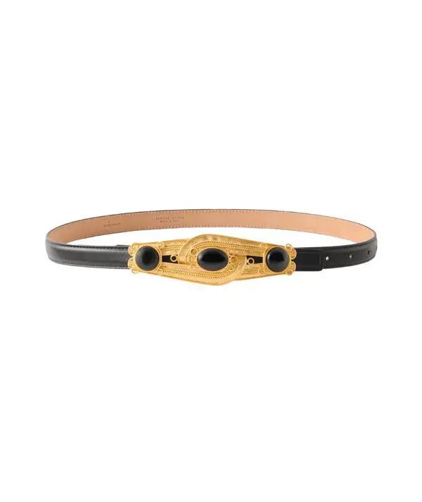 SONIA PETROFF Eterna Leather And Resin Belt - Black