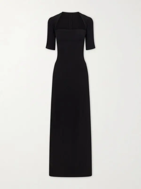 Jacquemus Bolero Stretch-jersey Midi Dress - Black