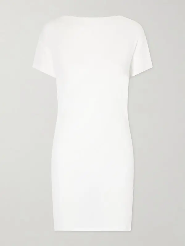 Jacquemus La Robe Mistral Open-back Crepe Mini Dress - White