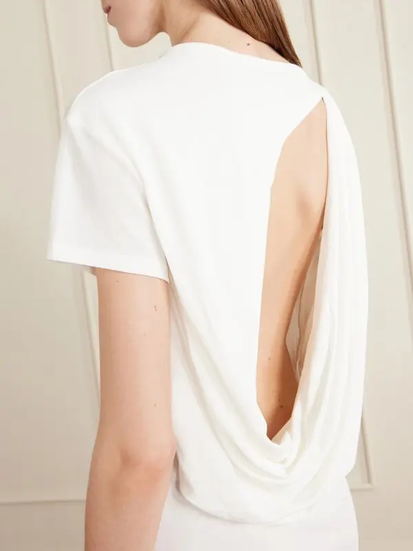 Jacquemus La Robe Mistral Open-back Crepe Mini Dress - White