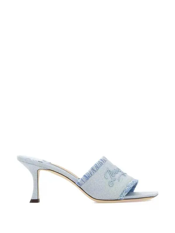 JIMMY CHOO Alexia Frayed Sandals - Blue