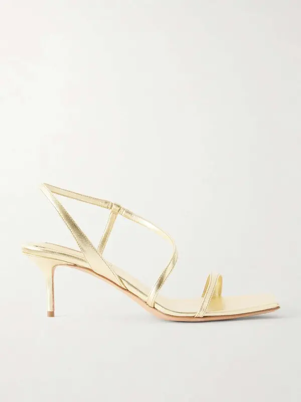 EMME PARSONS Delicat Metallic Leather Sandals - Gold