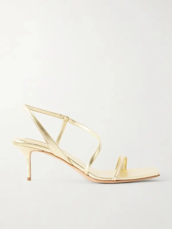 EMME PARSONS Delicat Metallic Leather Sandals - Gold