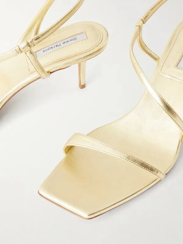 EMME PARSONS Delicat Metallic Leather Sandals - Gold