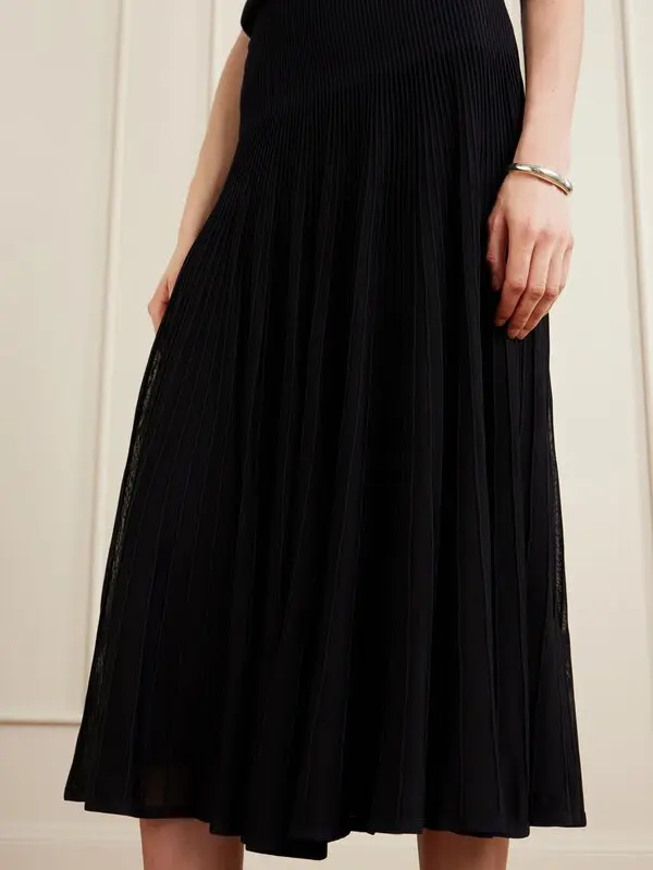Ralph Lauren Celia Ribbed-knit Midi Skirt