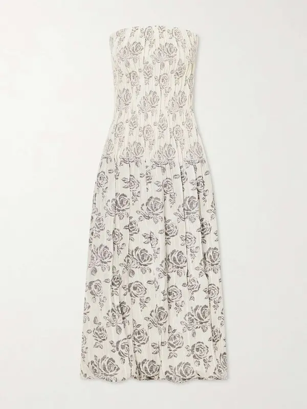 KALLMEYER Blanche Floral-brocade Gown - Cream