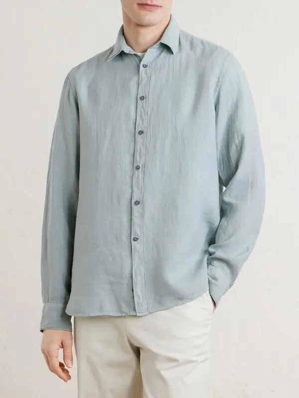 Canali Linen Shirt - Blue