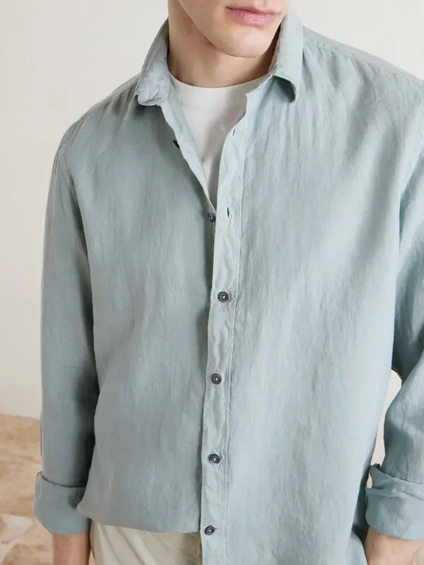 Canali Linen Shirt - Blue