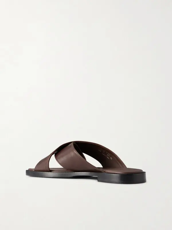 J.M. WESTON Leather Sandals - Brown