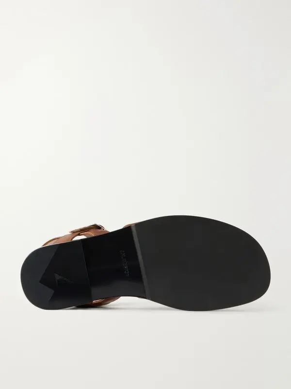 J.M. WESTON Leather Sandals - Brown
