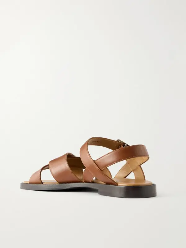 J.M. WESTON Leather Sandals - Brown