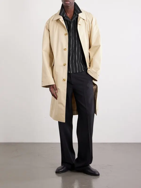 Aimé Leon Dore Camp-collar Striped Cotton-blend Jacquard Shirt
