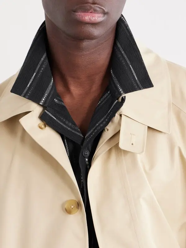 Aimé Leon Dore Camp-collar Striped Cotton-blend Jacquard Shirt