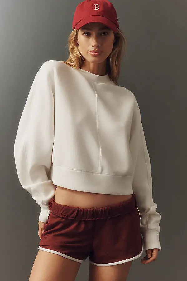 Varley Tamsin Crop Pullover - White