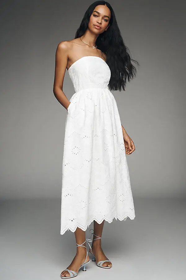 Endless Rose Eyelet Lace Dress - White