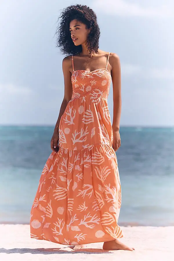 L*Space Printed Maxi Dress - Peach