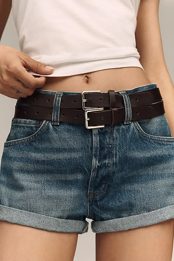 ADA Mallorca Double Buckle Belt - Chocolate