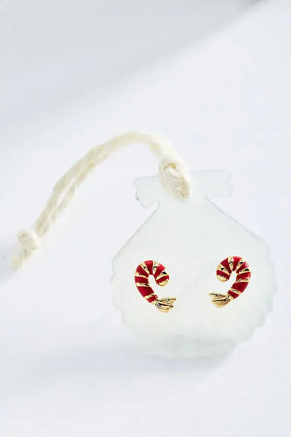 Anthropologie Summer Icon Post Earrings - Red Shrimp