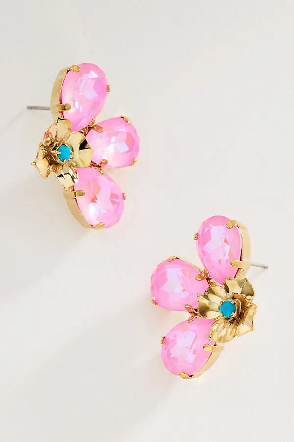 THE PINK REEF Marigold Earrings - Medium Pink