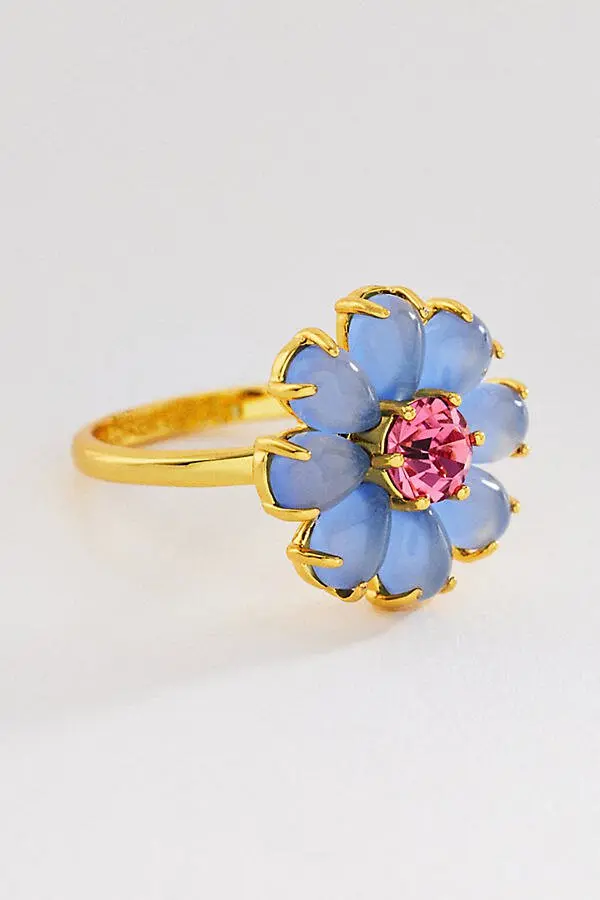 Loren Hope Emeline Flower Ring - Blue