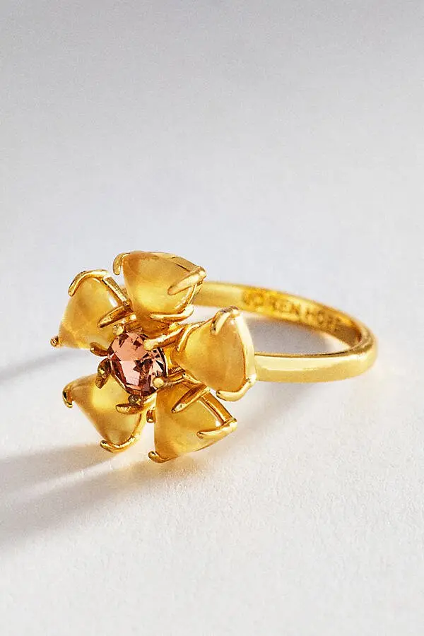 Loren Hope Emeline Flower Ring - Yellow
