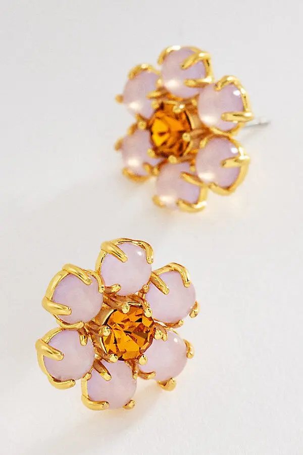 Loren Hope Emeline Flower Stud Earrings - Lavender