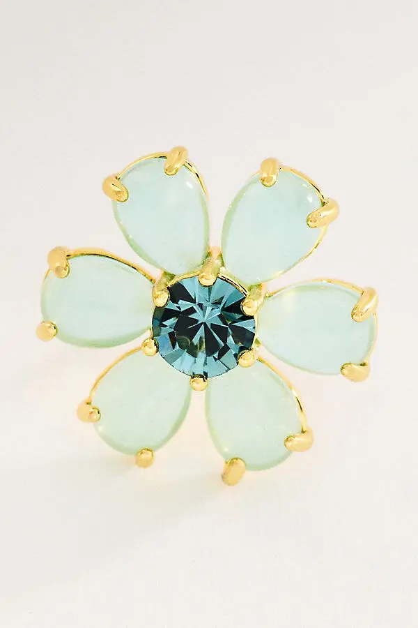 Loren Hope Emeline Flower Stud Earrings - Mint